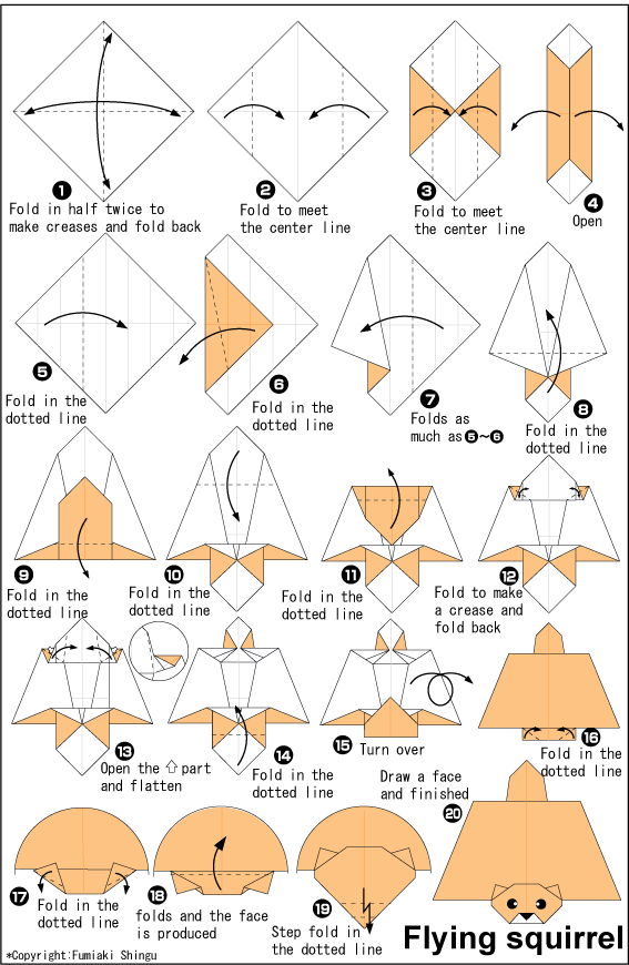 Origami Flying Squirrel